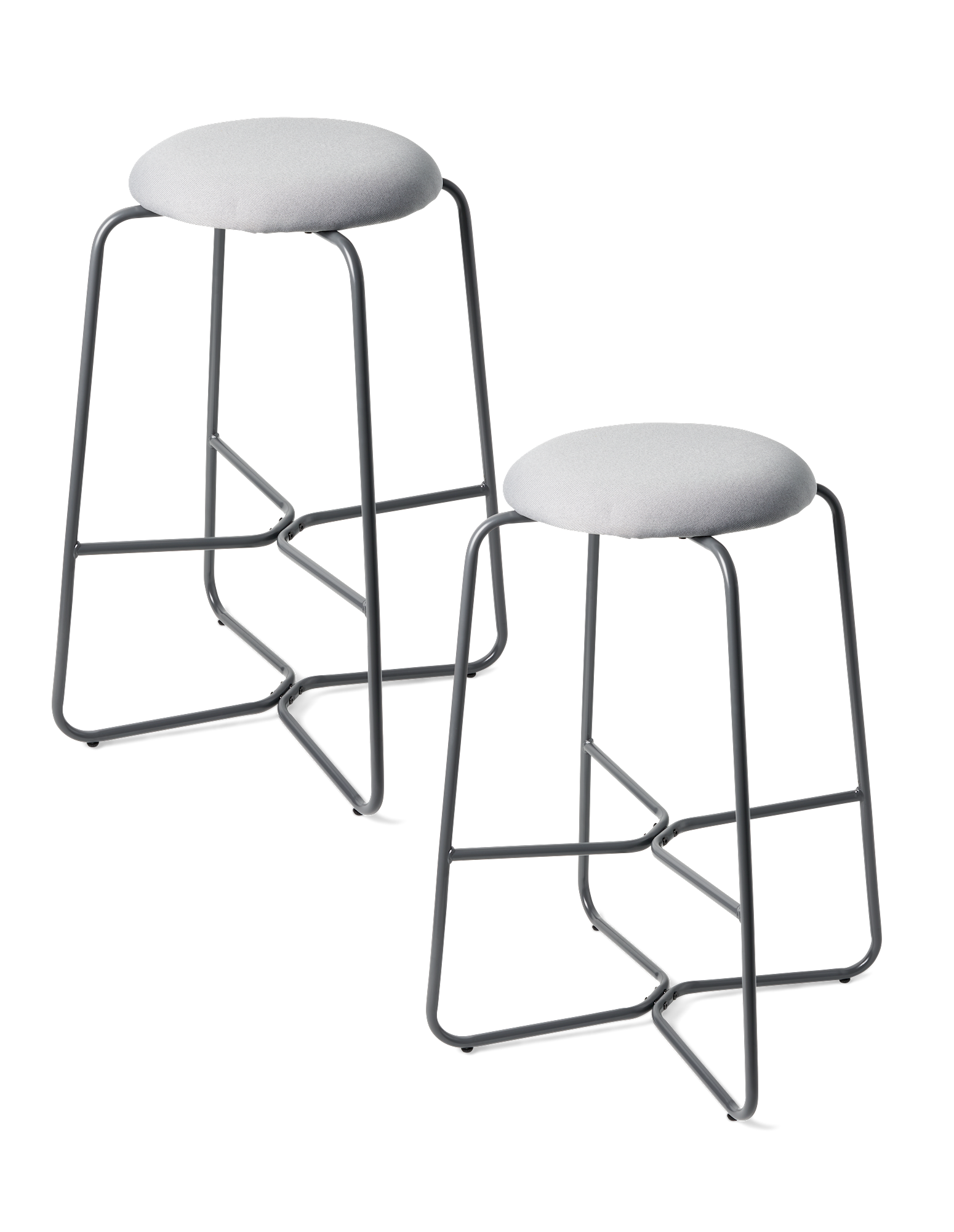 Barstoler | 45 x 45 x 76 cm. Sett à to stykker. | Grey