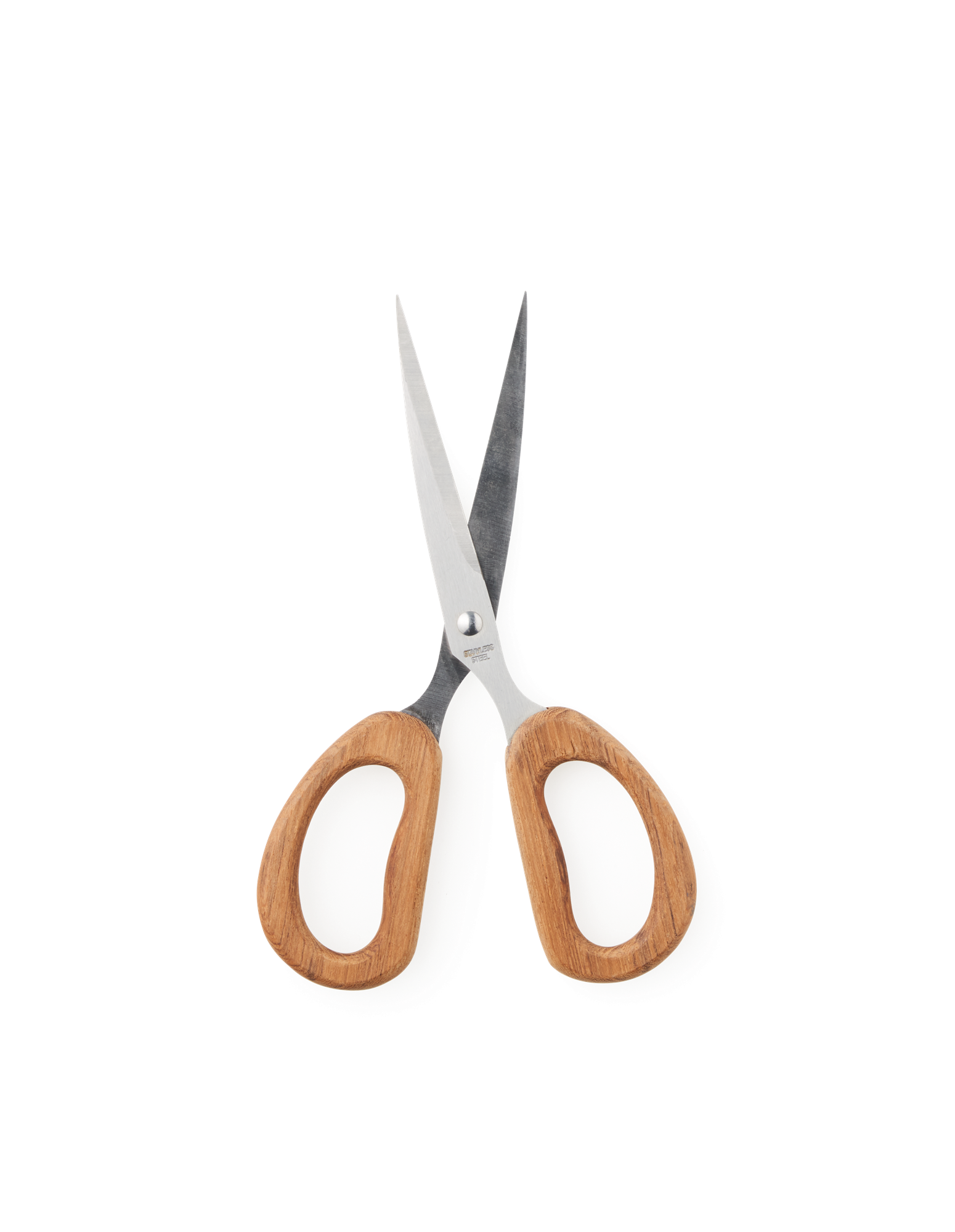 Wooden handled scissors | Teak wood/stainless steel. 17.5 x 8 x 1 cm ...