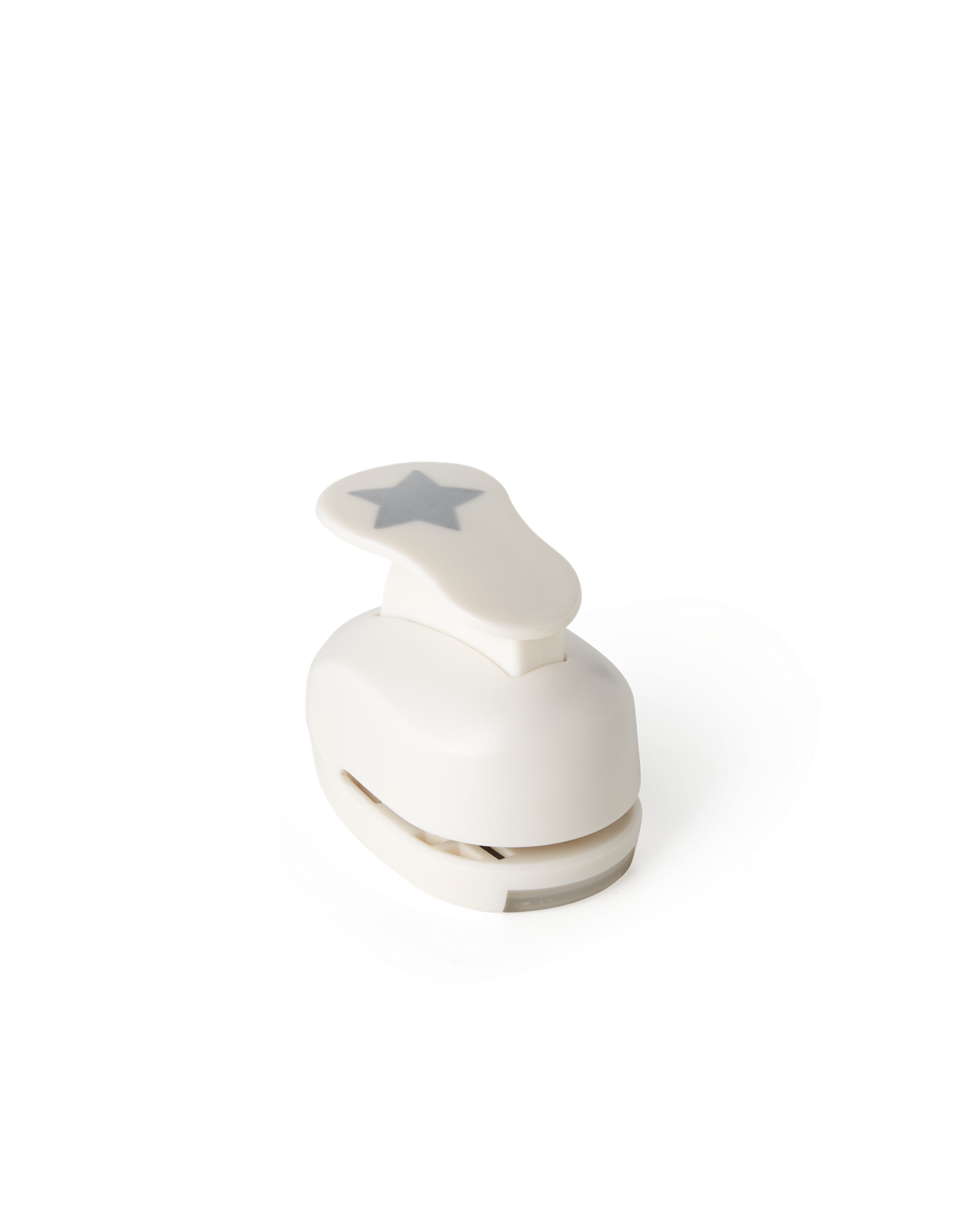 Poinçon à levier Étoile | Plastique/fer. 2,5 cm. | White