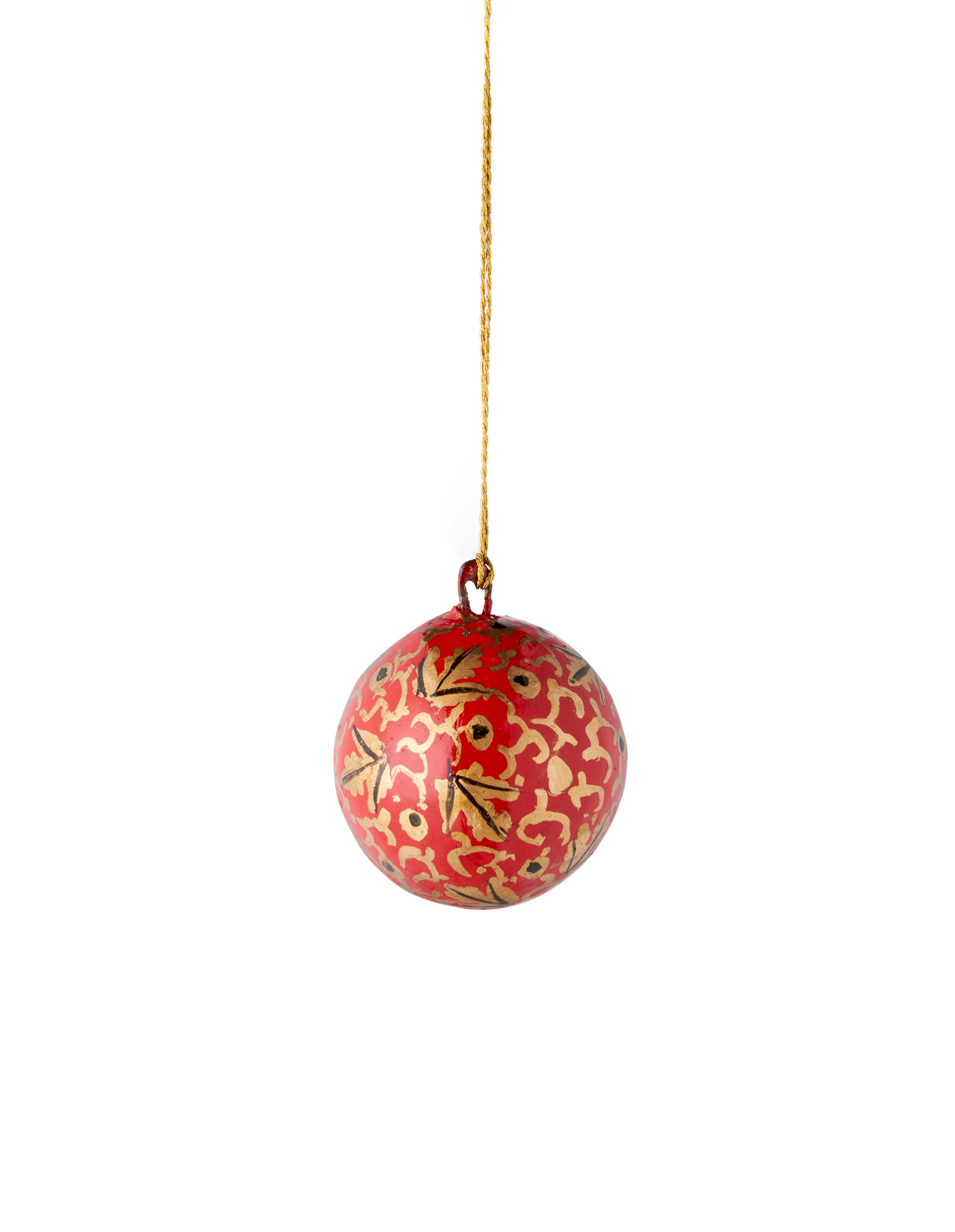 Christmas bauble | Paper. 3 cm. | Red, Gold