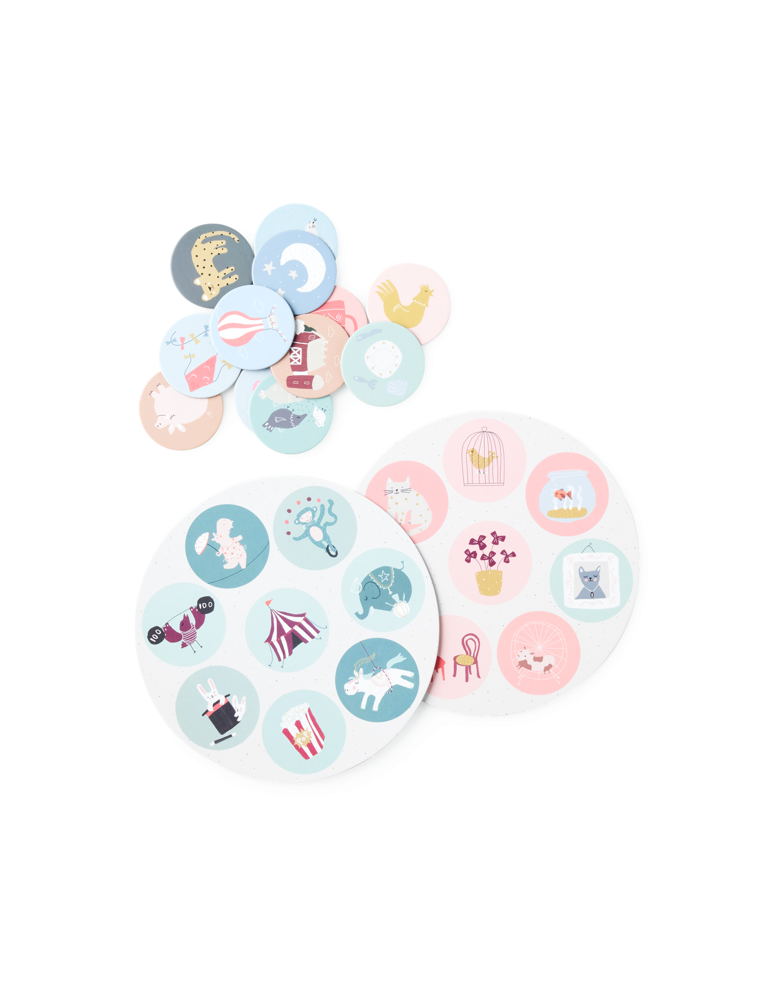 Picture lotto game | Cardboard. 18 cm. | Pine Green