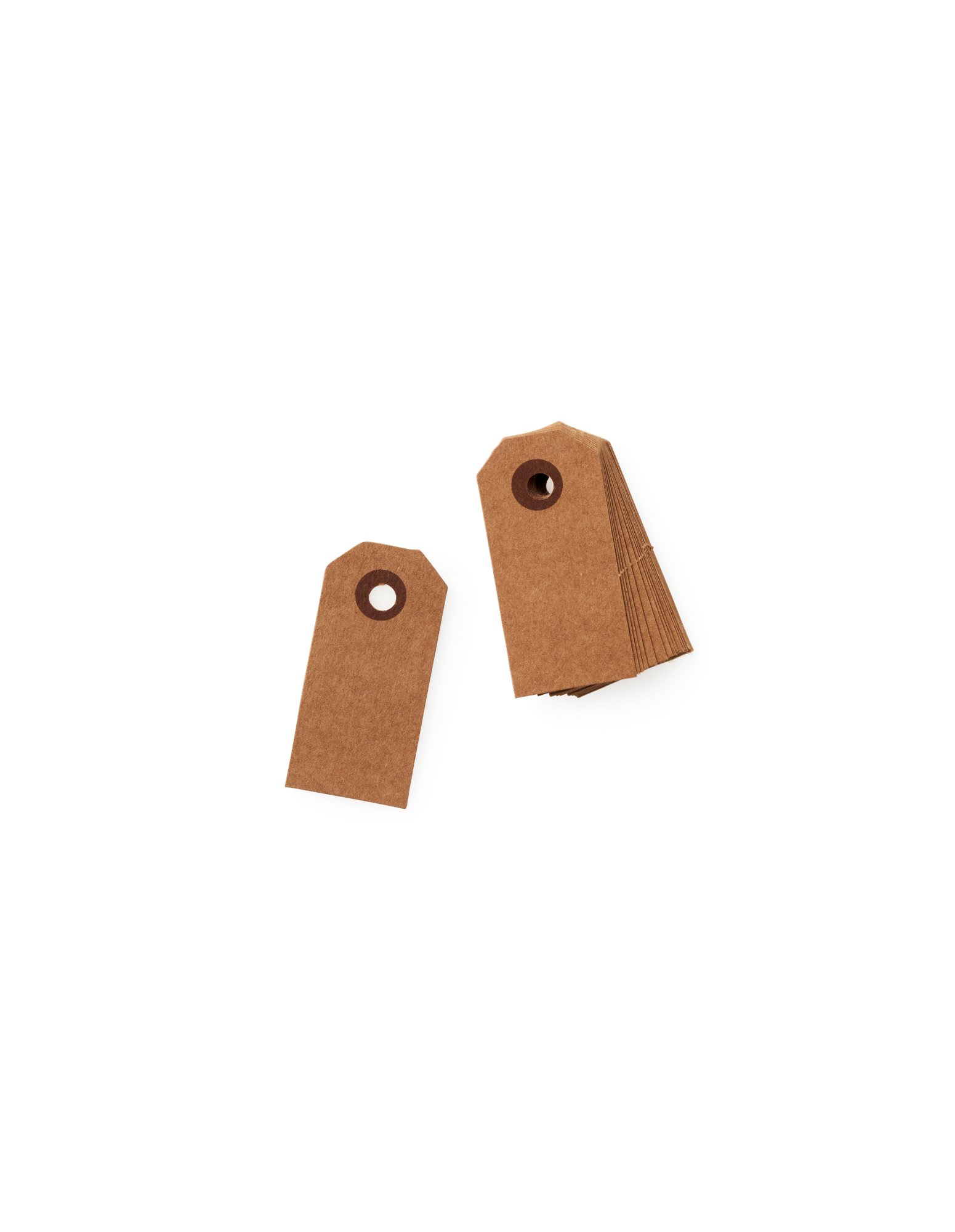 Manila-Anhänger | Papier. 3 x 6 cm. 20 Stck. | Brown