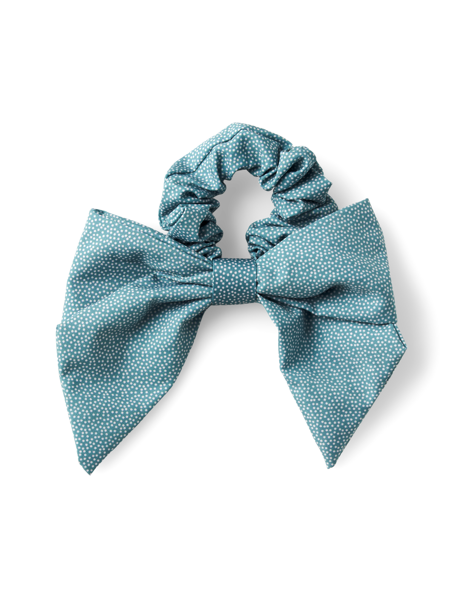 Scrunchie mit Schleife | Polyester. 9 x 15 x 5,5 cm. | Forest Green