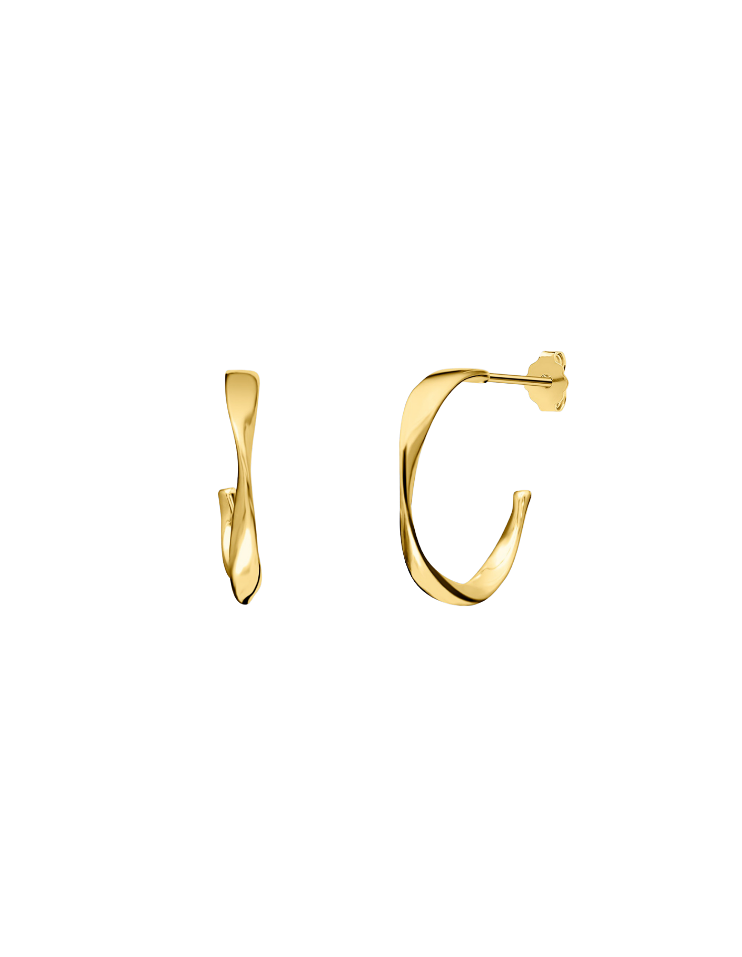 Solveig Hoops | 925er Sterlingsilber/18K vergoldet. 15 mm. 2 Stck ...