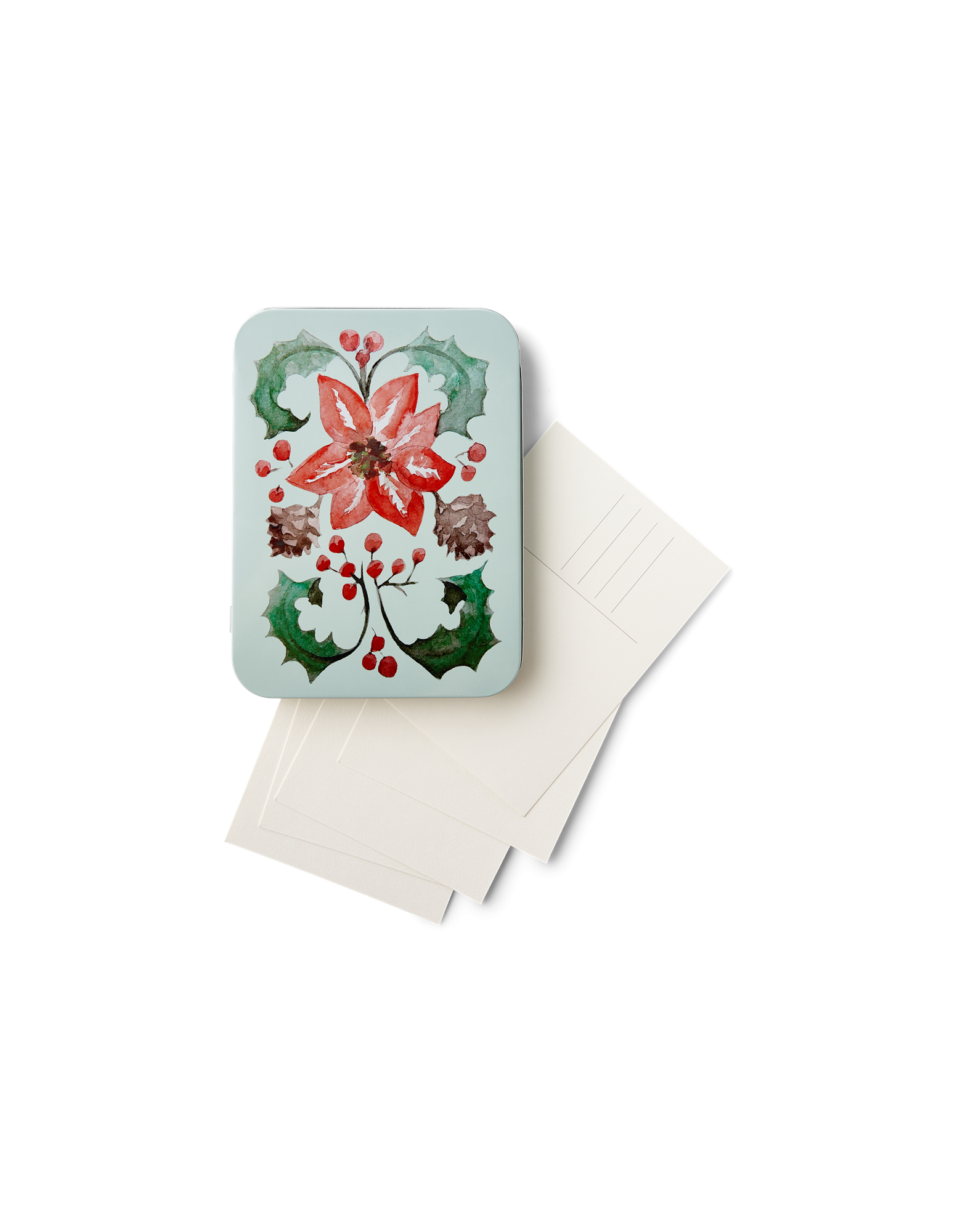 Aquarell-Postkarten | Papier. 13 x 2 x 17 cm. 24 Stck. | Sage Green