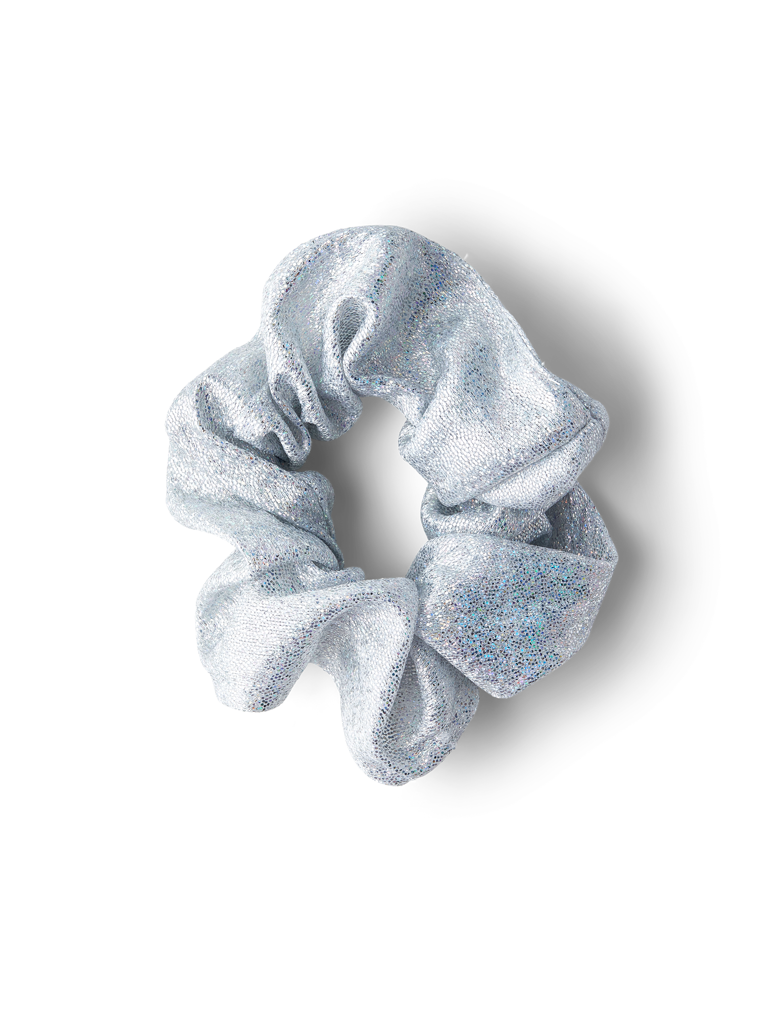 Scrunchie | Polyester/polypropylene/natural rubber. 5 cm. | Silver
