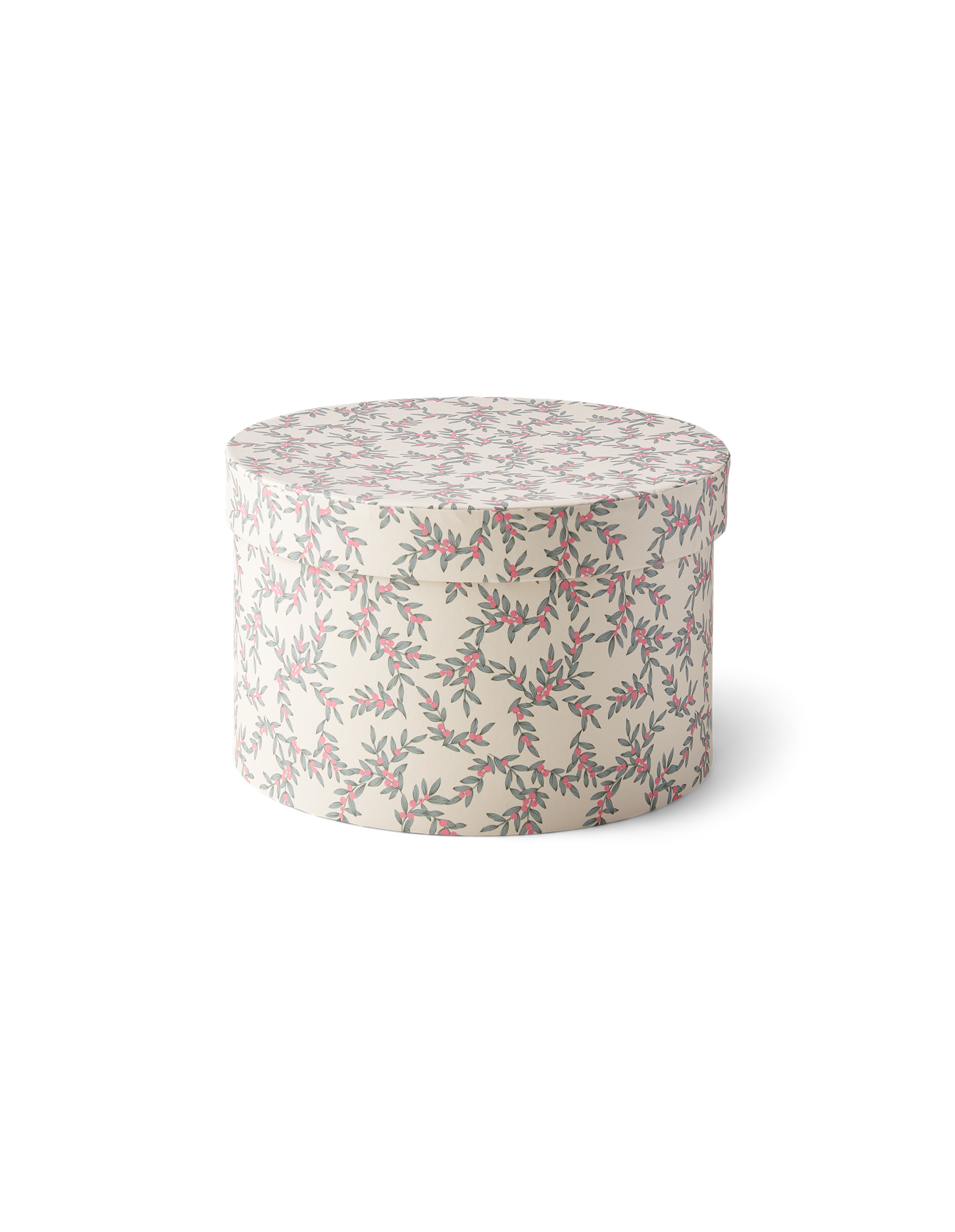 Rund boks | Papir. 16 x 10 cm. | Off White